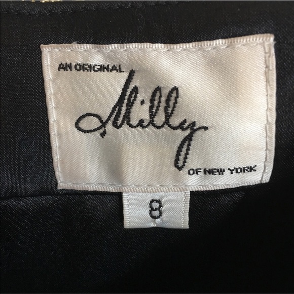 Milly | Dresses | Milly Gold Tweed And Black Satin Dress | Poshmark